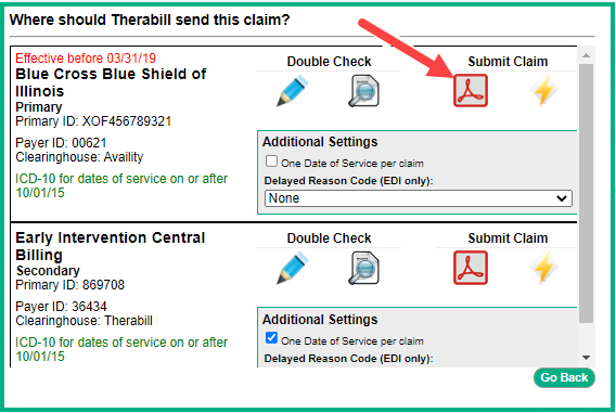 535 Claim Frequency Code Therabill